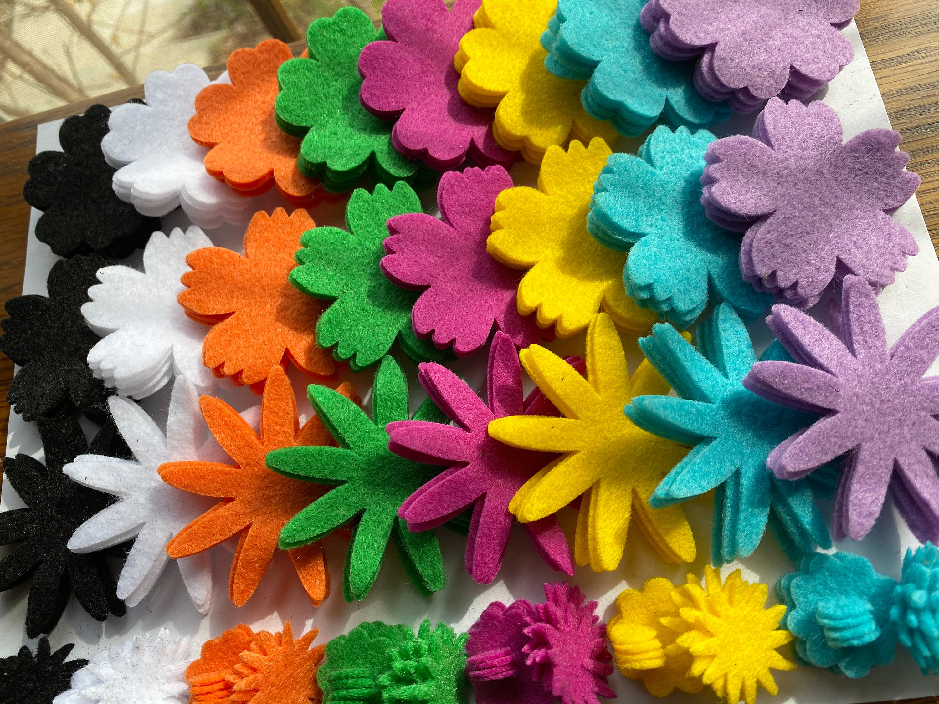 192 Precut Pre-cut Felt Flower Pieces Tropical Back to School - Etsy ...