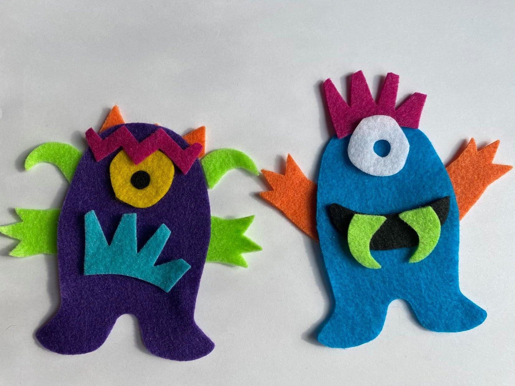8 die cut felt monsters kids craft monster felt kit monster | Etsy