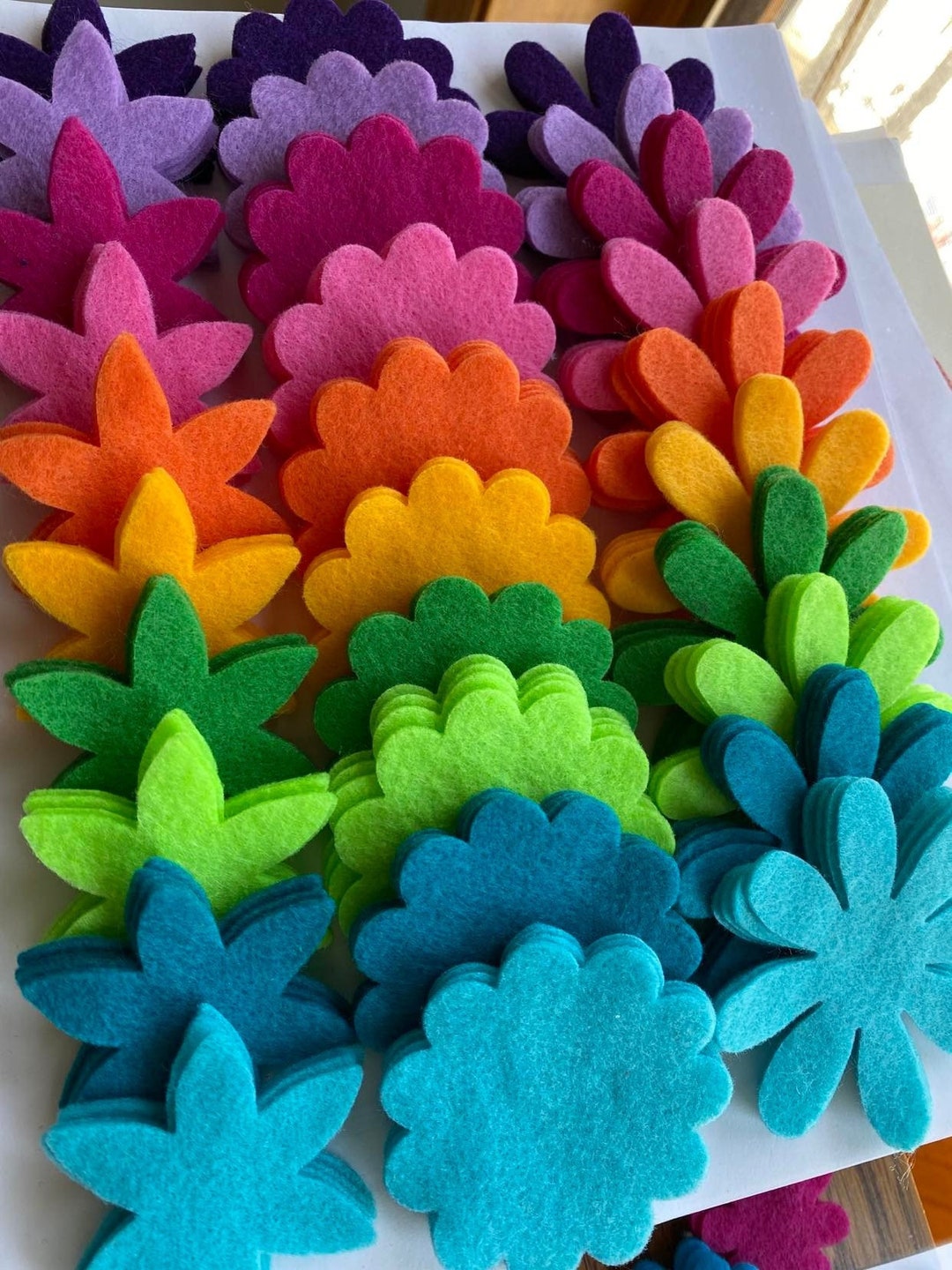 120 Piece Spring and Summer Bright Modern Colors Jewel Tones Felt ...