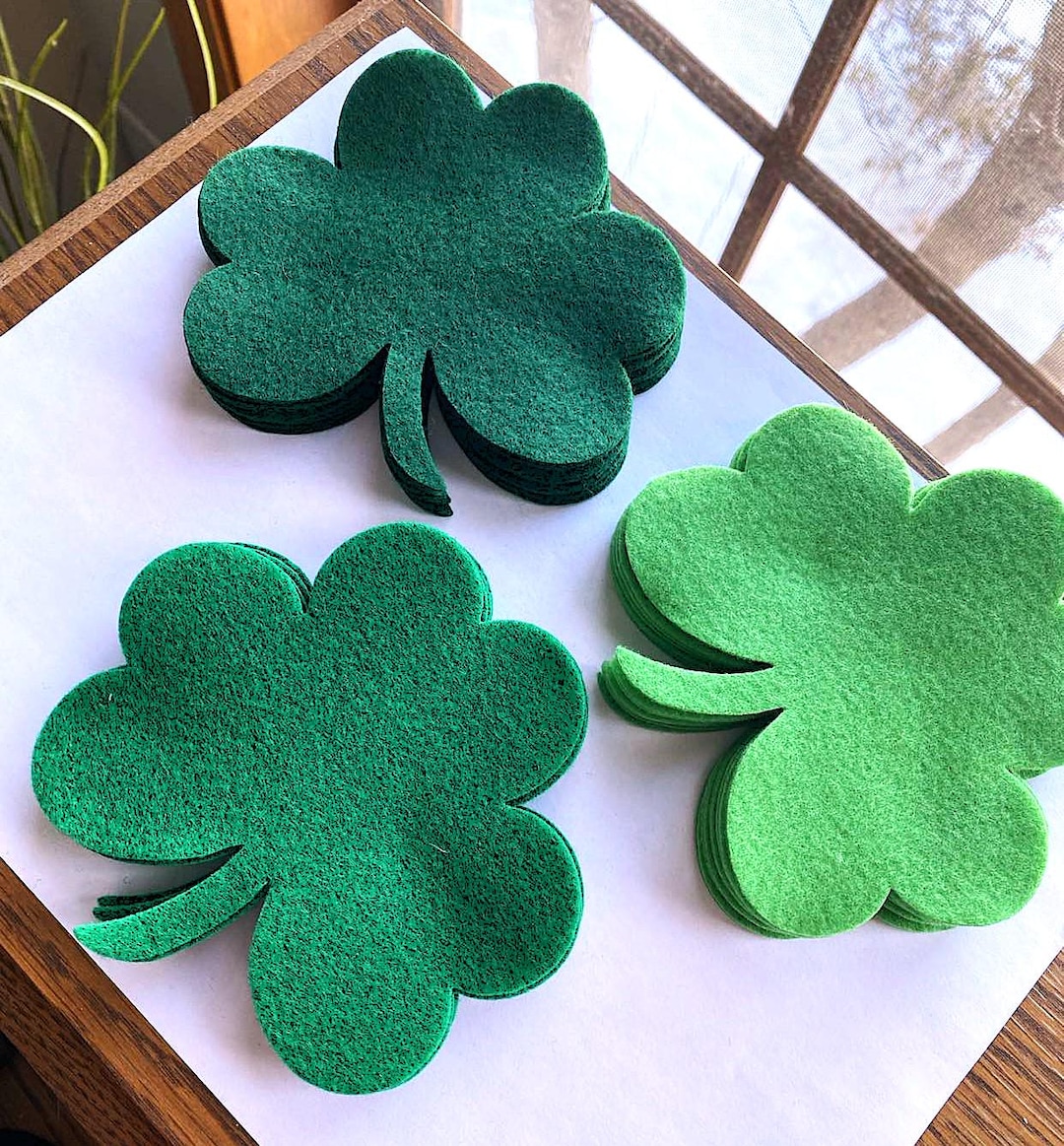 24 Green Shamrocks St Patricks Day Patrick's Day Shamrock Saint Patrick ...