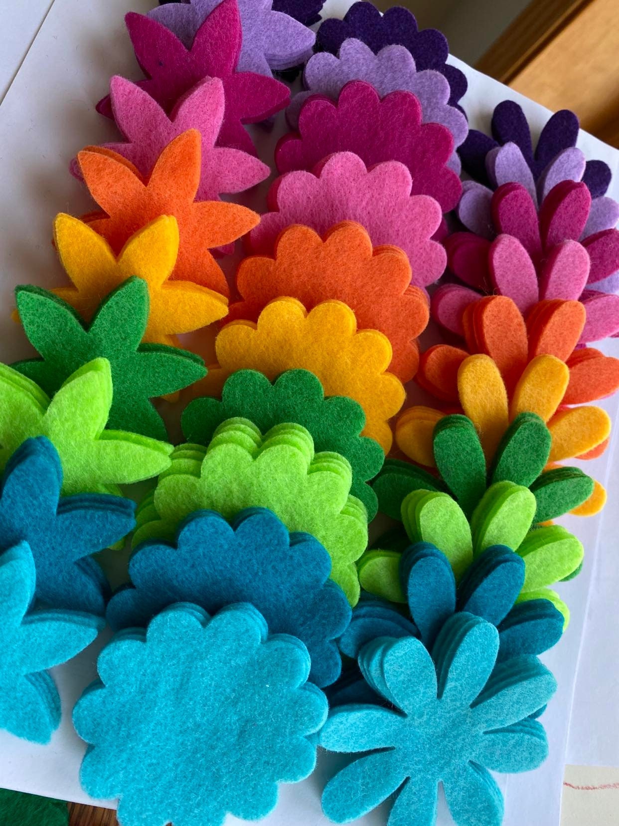 120 Piece Spring and Summer Bright Modern Colors Jewel Tones Felt ...