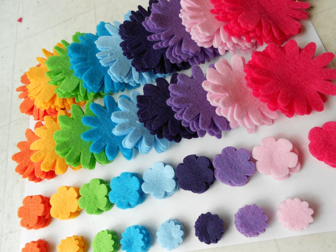 180 Pieces Felt Flower Felt Crafts Spring Magnet Supplies Spring ...