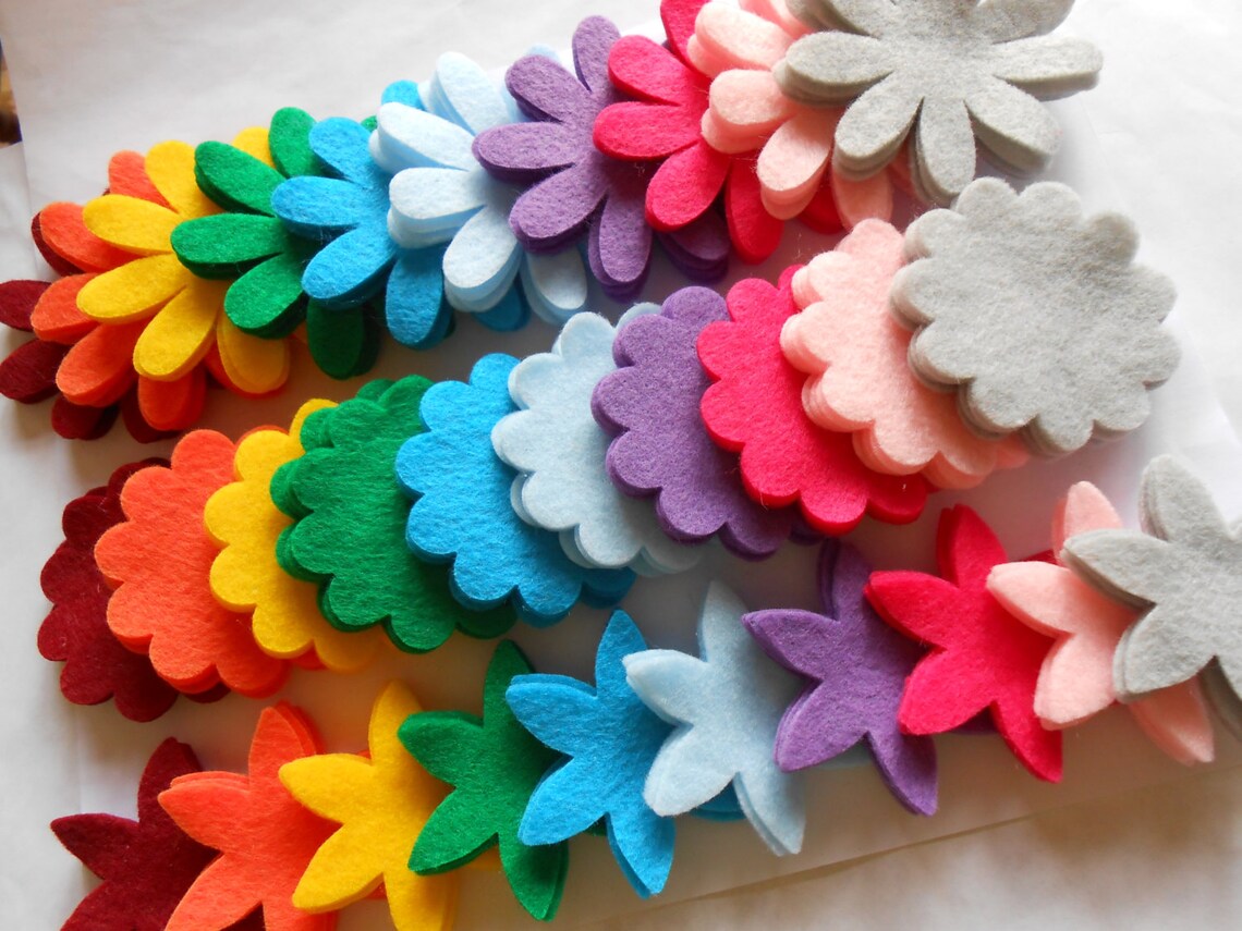 120 piece spring and summer bright modern colors big felt | Etsy