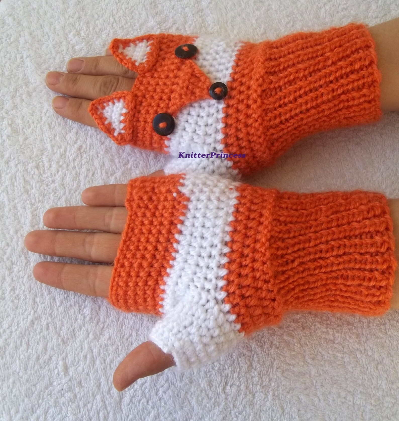 Fox Gloves Adult Size Fox Mittens Own Design Fox Fingerless - Etsy