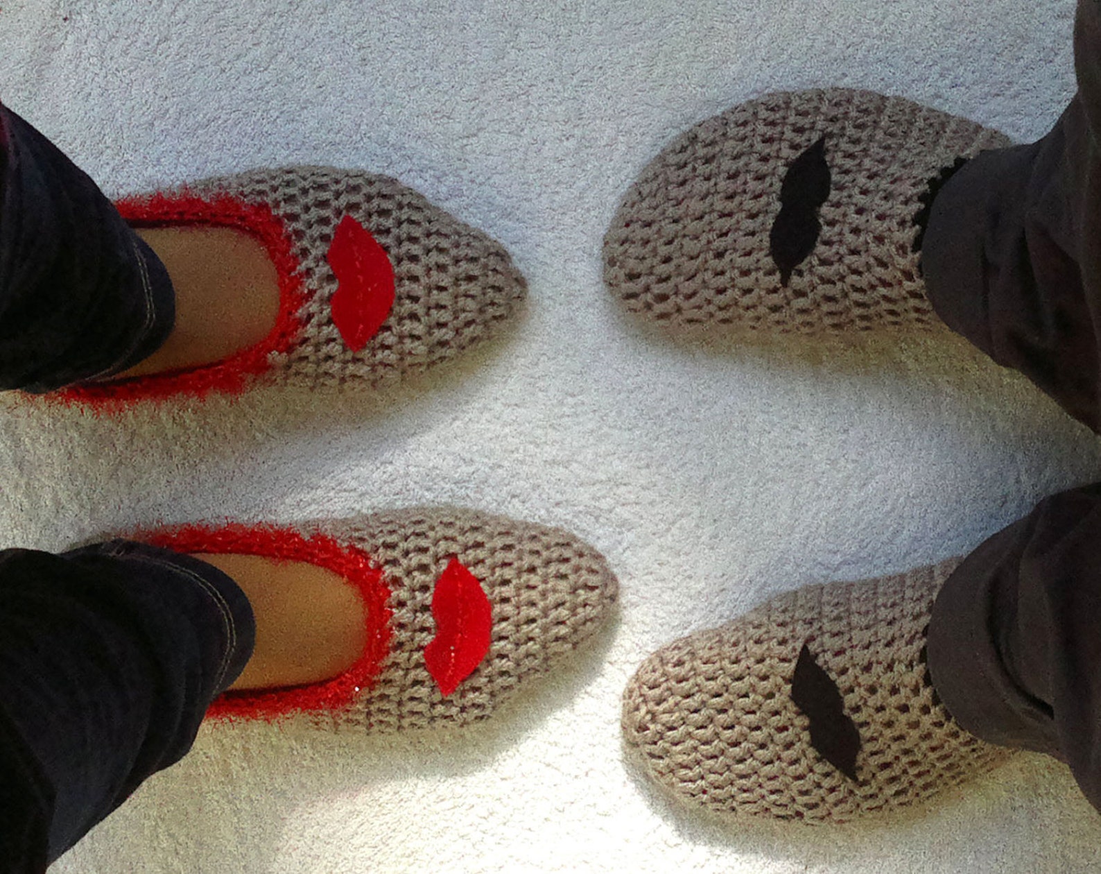 Set of Mens and Womens Slippers Gift for Couples Home Shoes | Etsy