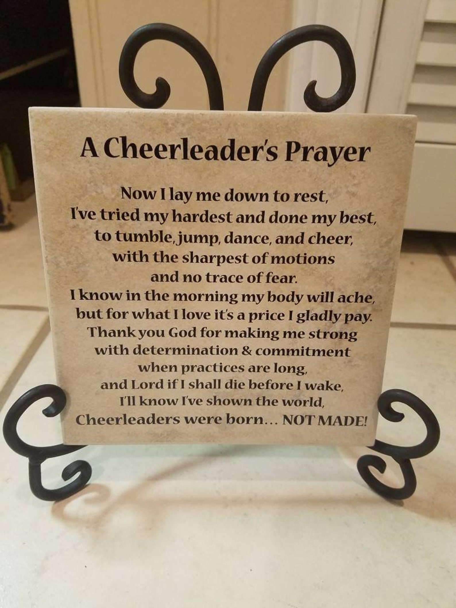 6x6 Thin Tile A Cheerleader's Prayer Cheerleading Gift - Etsy