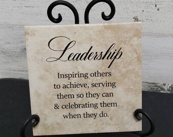 Leadership Quote Wood Sign Office Decor Retirement Gift | Etsy