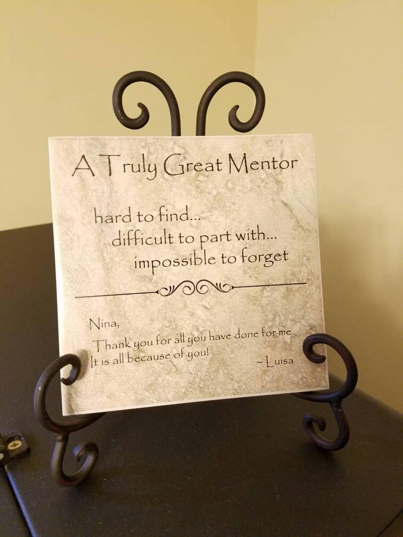 6x6 Thin Tile Plaque Retirement Gift Art Decor Boss Coworker - Etsy