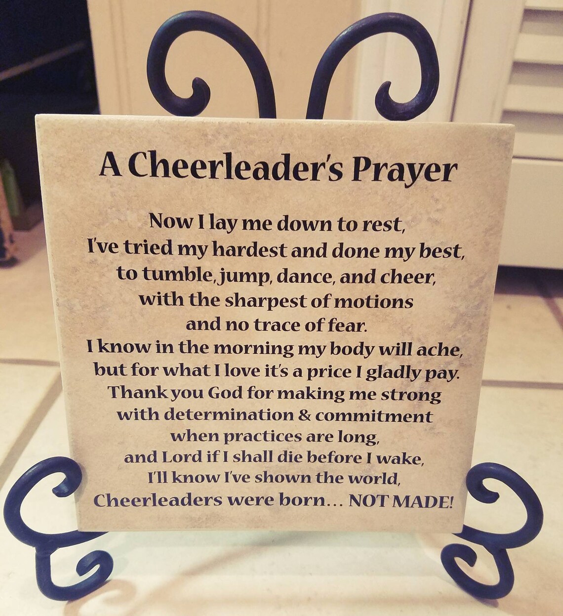 6x6 Thin Tile A Cheerleader's Prayer Cheerleading Gift - Etsy