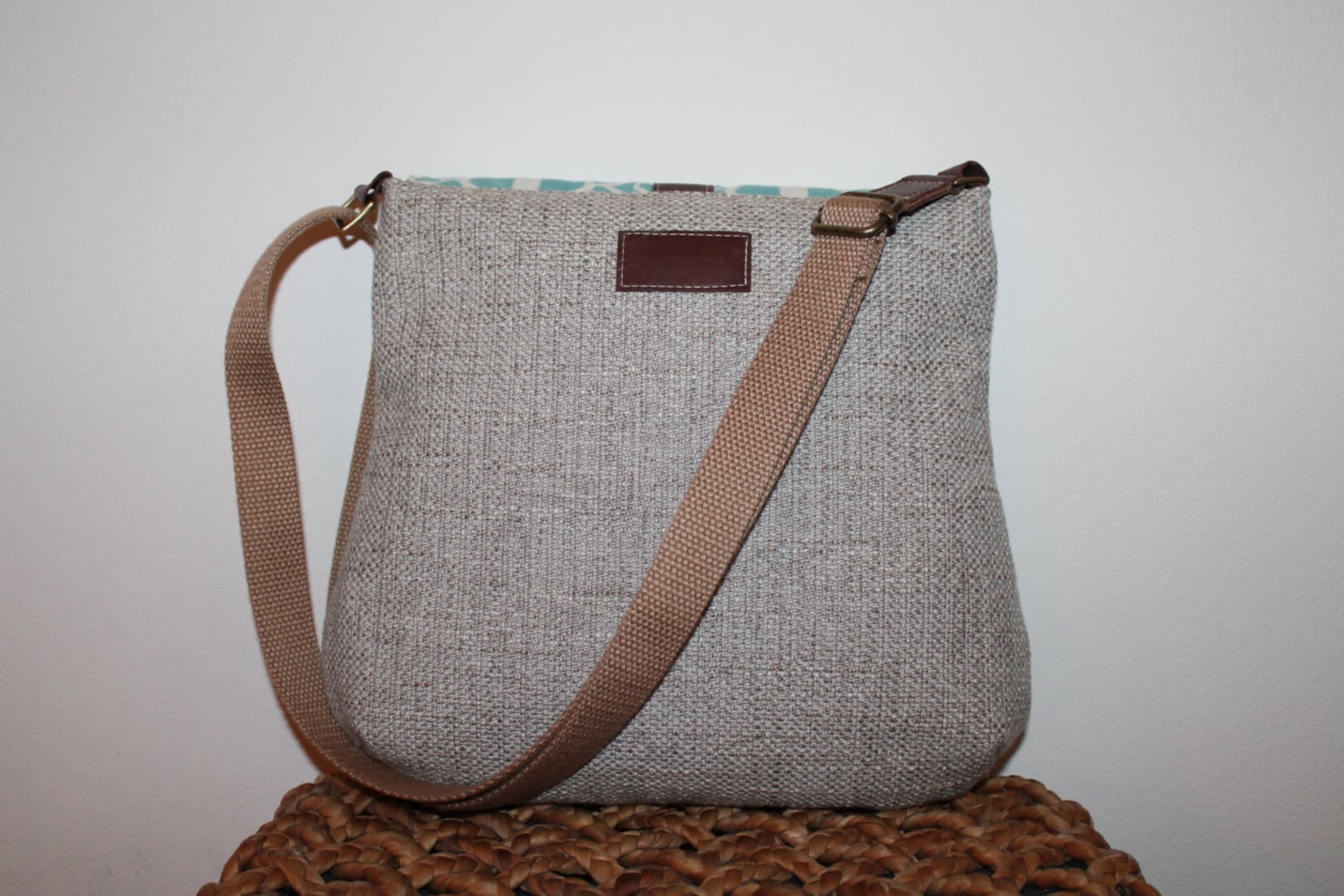 Spring Crossbody Bag Adjustable Strap Leather Detail - Etsy