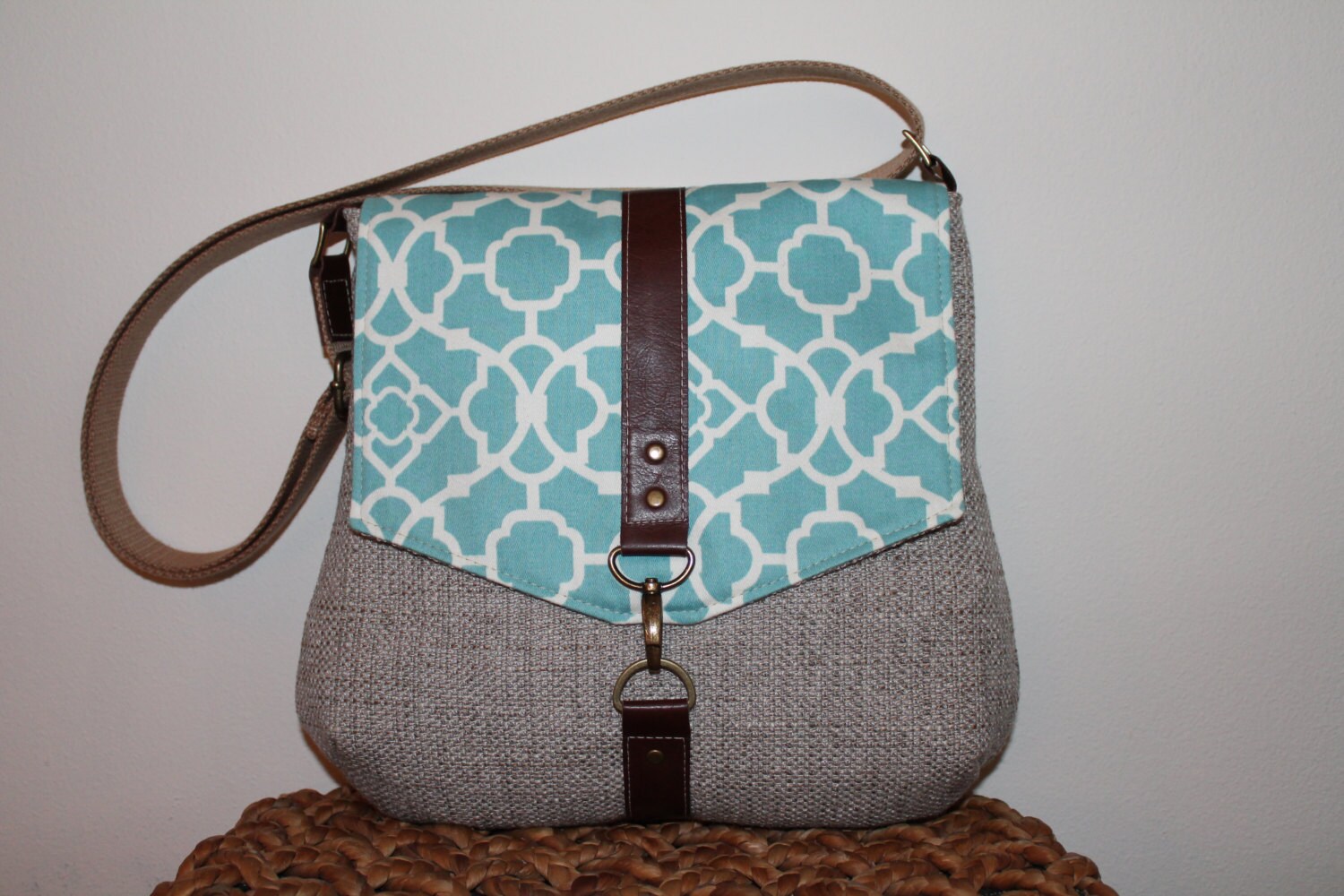 Spring Crossbody Bag Adjustable Strap Leather Detail - Etsy