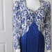 DRESS RETRO 1970s Sequined Blue Party Event Costume Jacqueline Farr ...