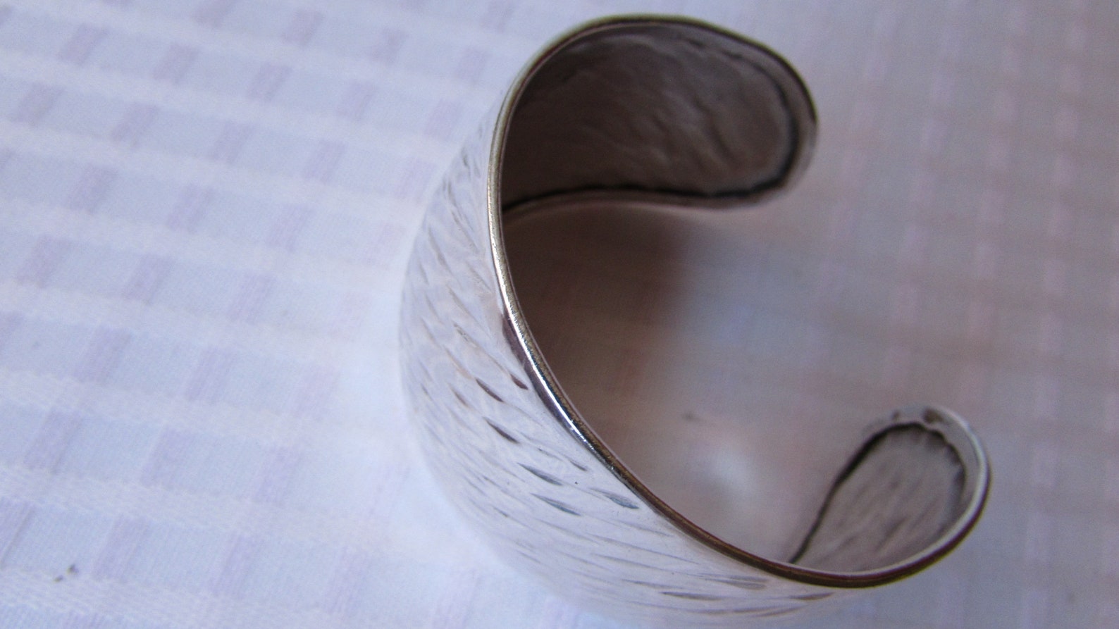 CUFF BRACELET Sterling Overlay Hand Hammered Custom Made One | Etsy