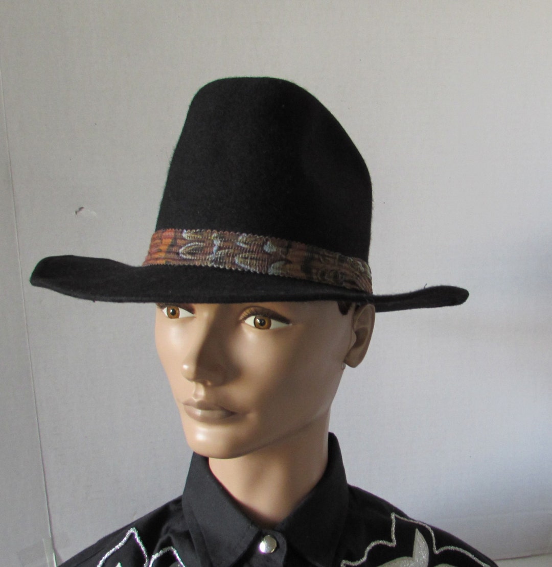 Small Black Cowboy Hat Made in Denver Colorado Wool Western Unisex Made ...