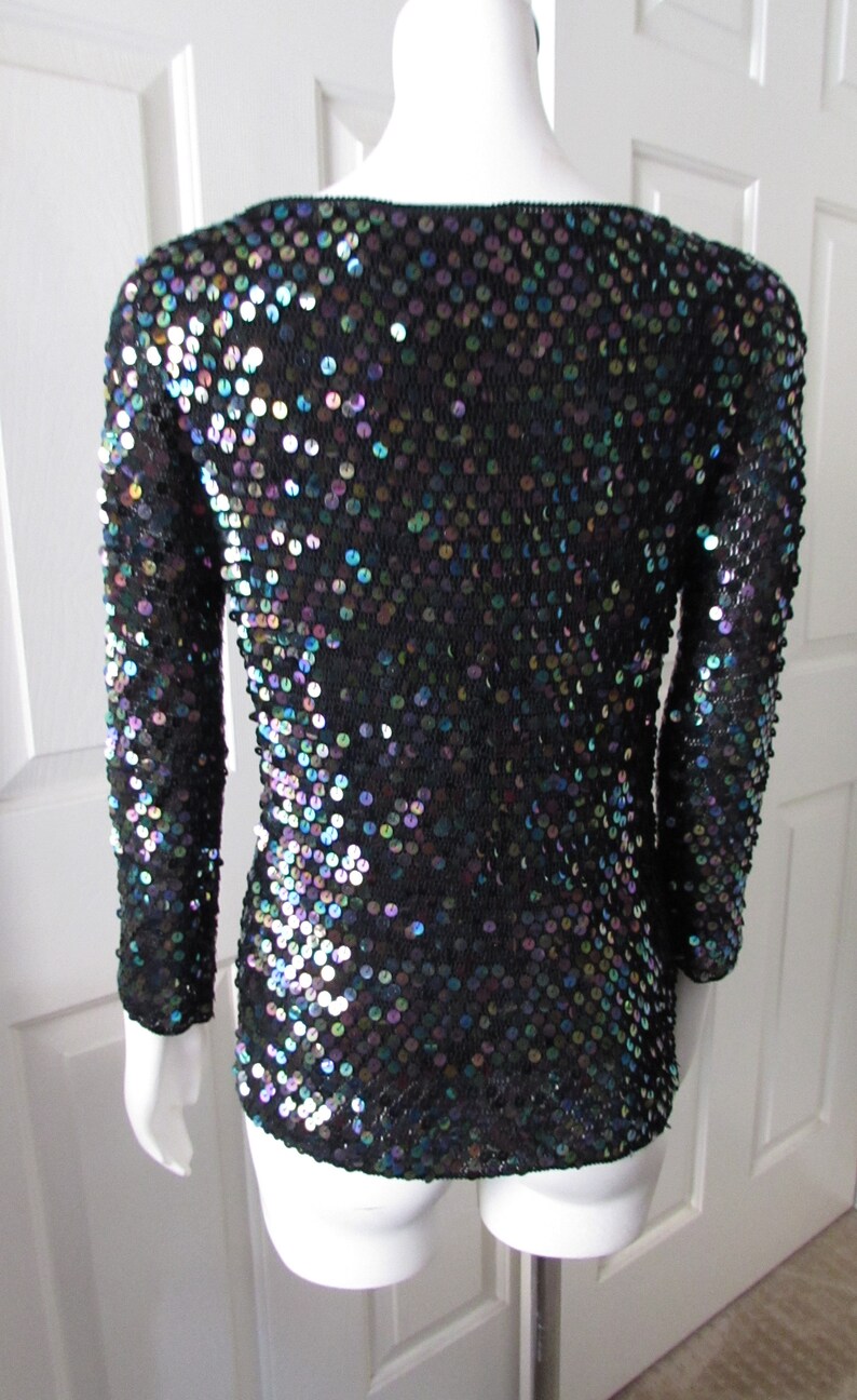 Sequined Blouse Evening Event High Fashion | Etsy