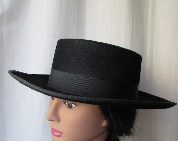 HAT Sevillano Hat Made in 100% Wool Cordobes Spanish Dancer Authentic ...