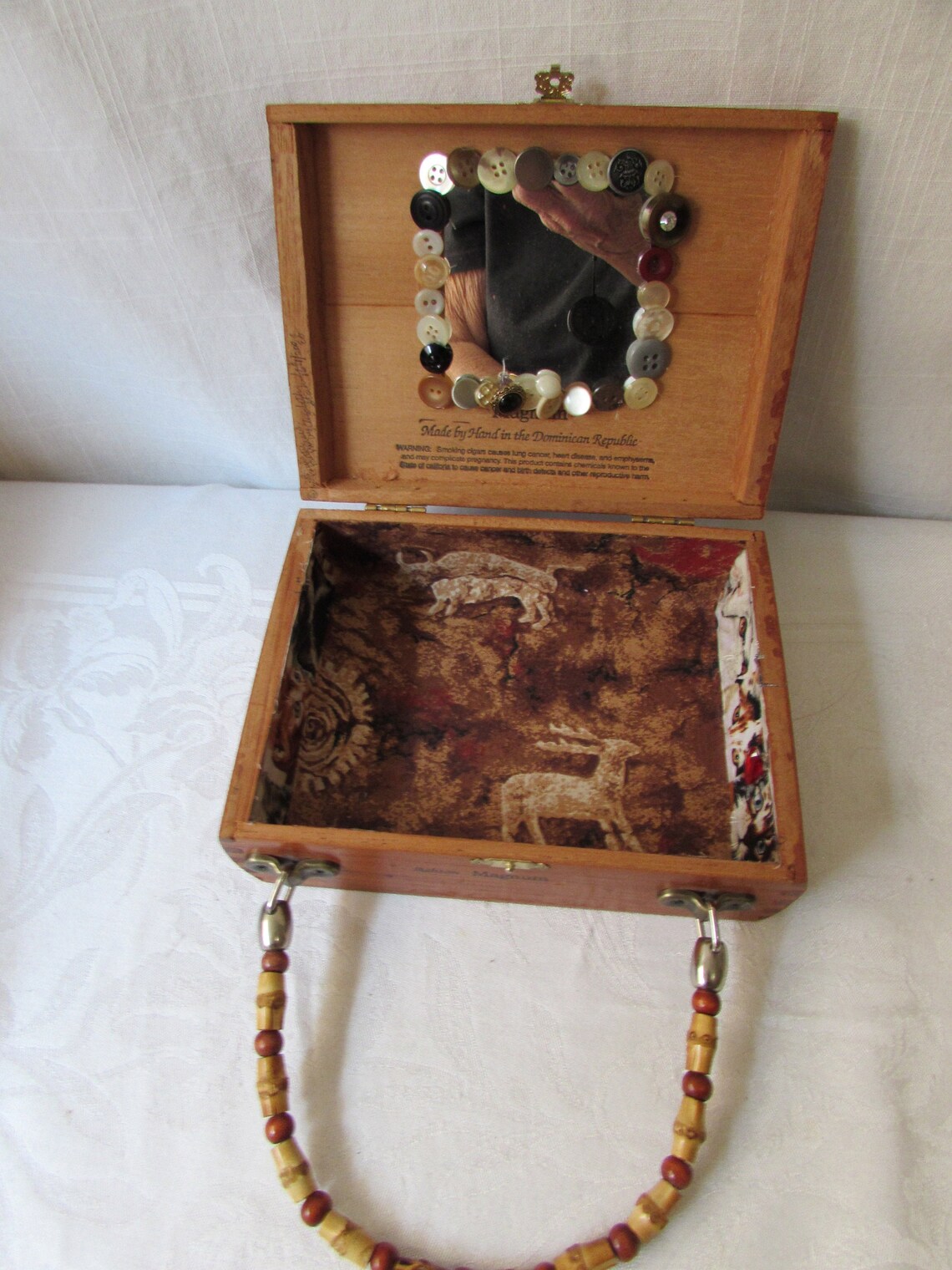 PURSE CIGAR BOX Purse Decorated Interior Mirror Lined Outside - Etsy