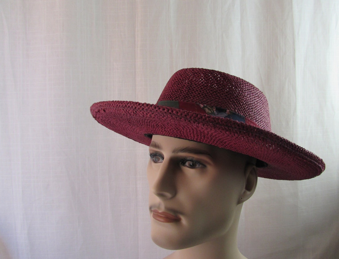 GOLFERS HAT Maroon W Golf Fabric Band Country Gentleman Brand Made in ...