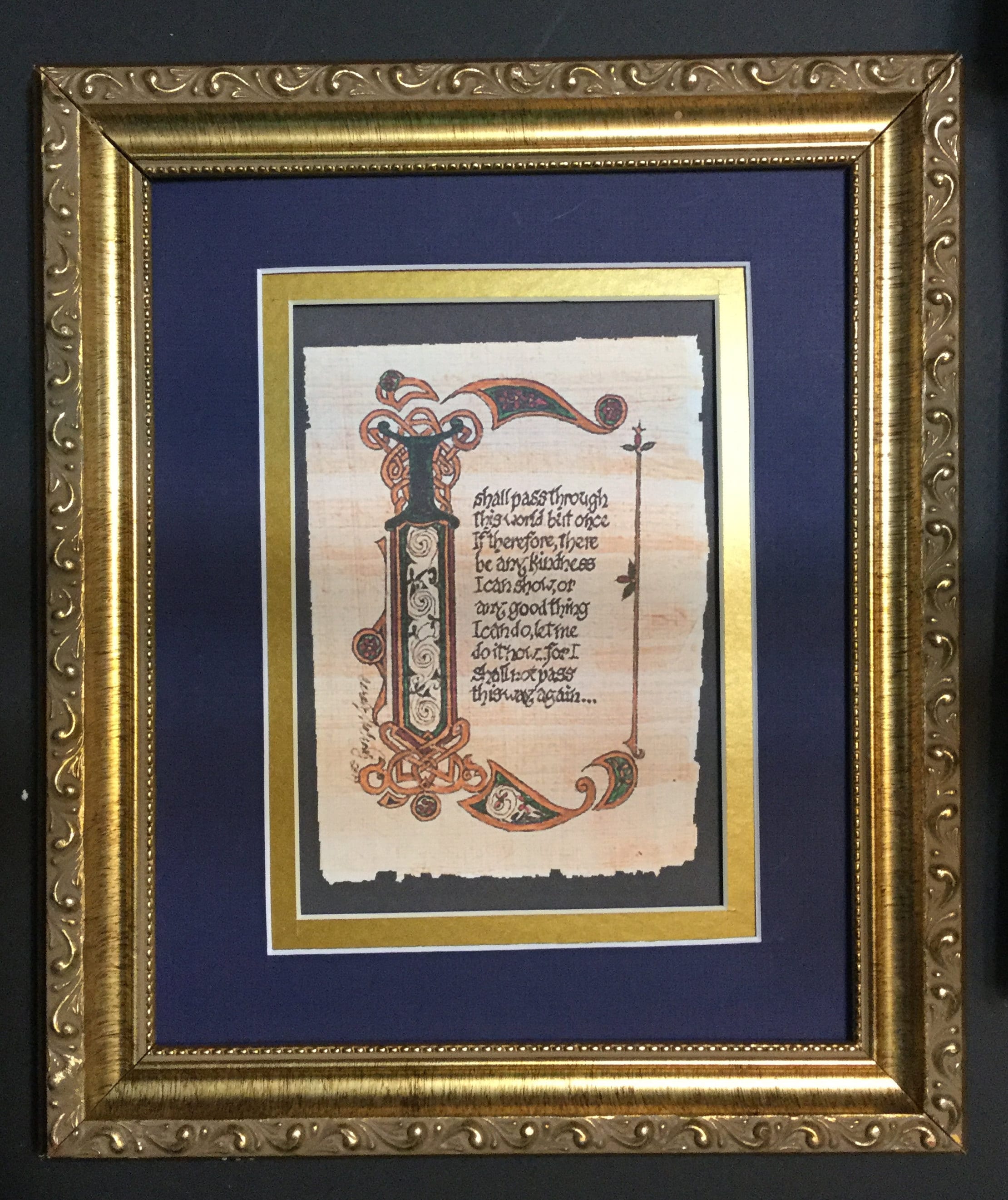 Irish Saying "i Shall Pass Through This World..." IS-825 - Etsy