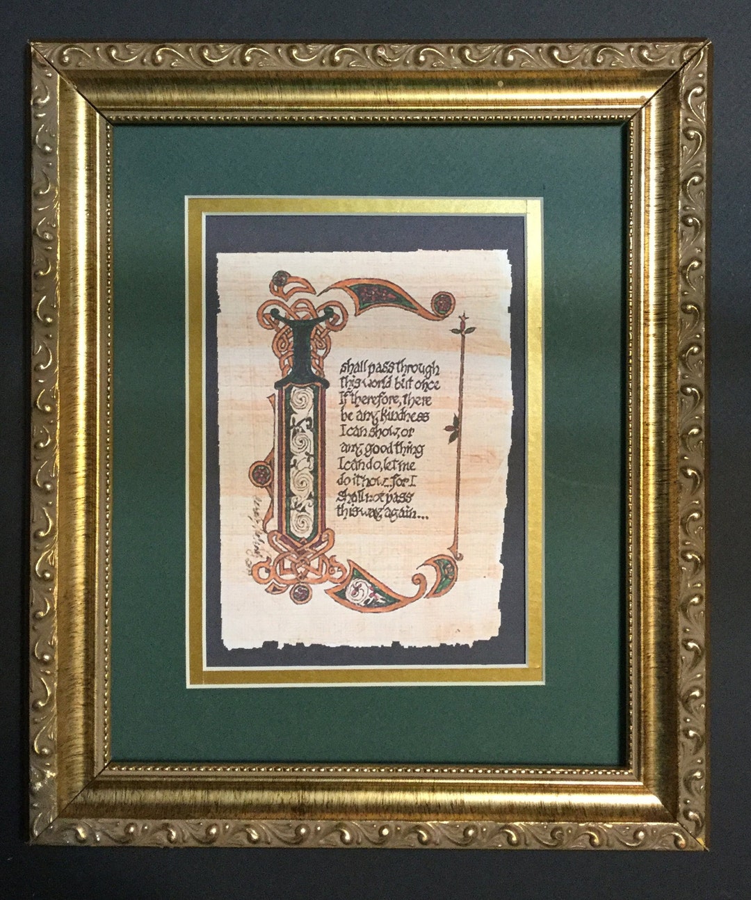 Irish Saying "i Shall Pass Through This World..." IS-825 - Etsy