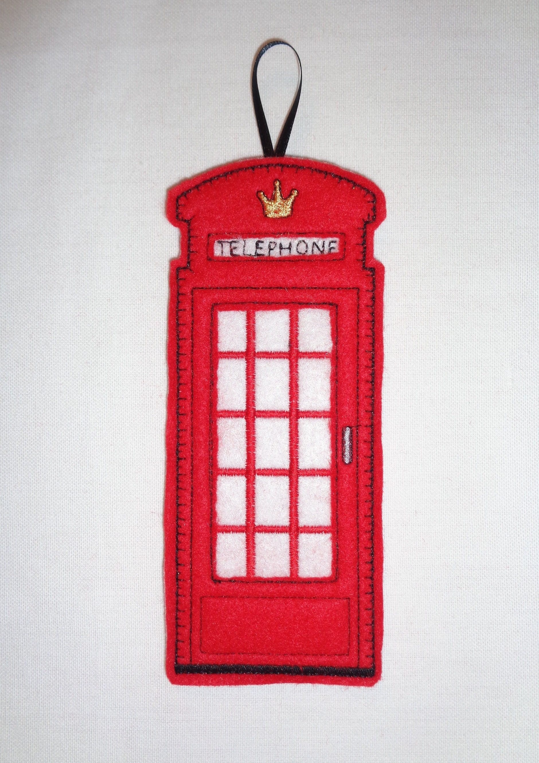 Felt Ornament-london Phone Booth - Etsy