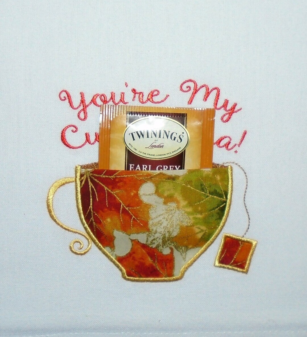 You're My Cup of Tea Kitchen Towel With Pocket Cup-fall Leaves With ...