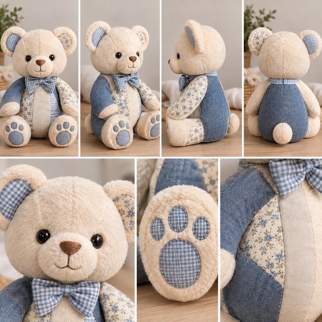 Memory Bear Sewing Pattern PDF | Keepsake Teddy Bear Pattern | Memory ...
