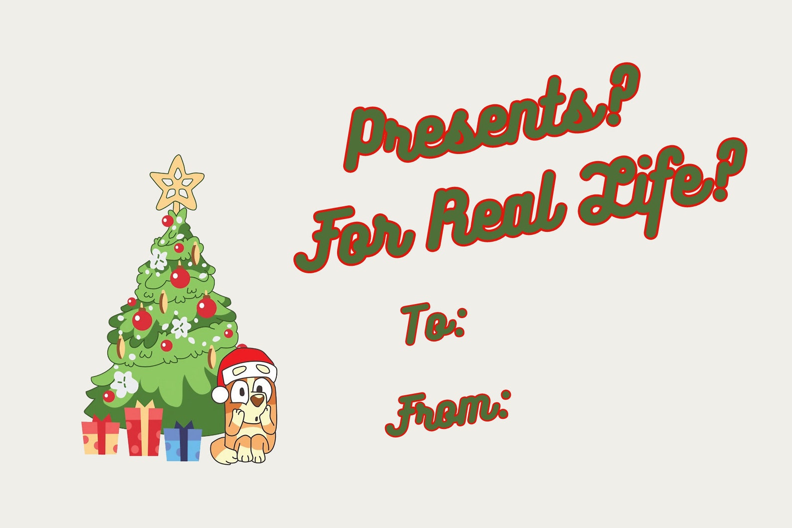 Bluey and Bingo Printable Christmas Gift Labels. Instant Download. - Etsy