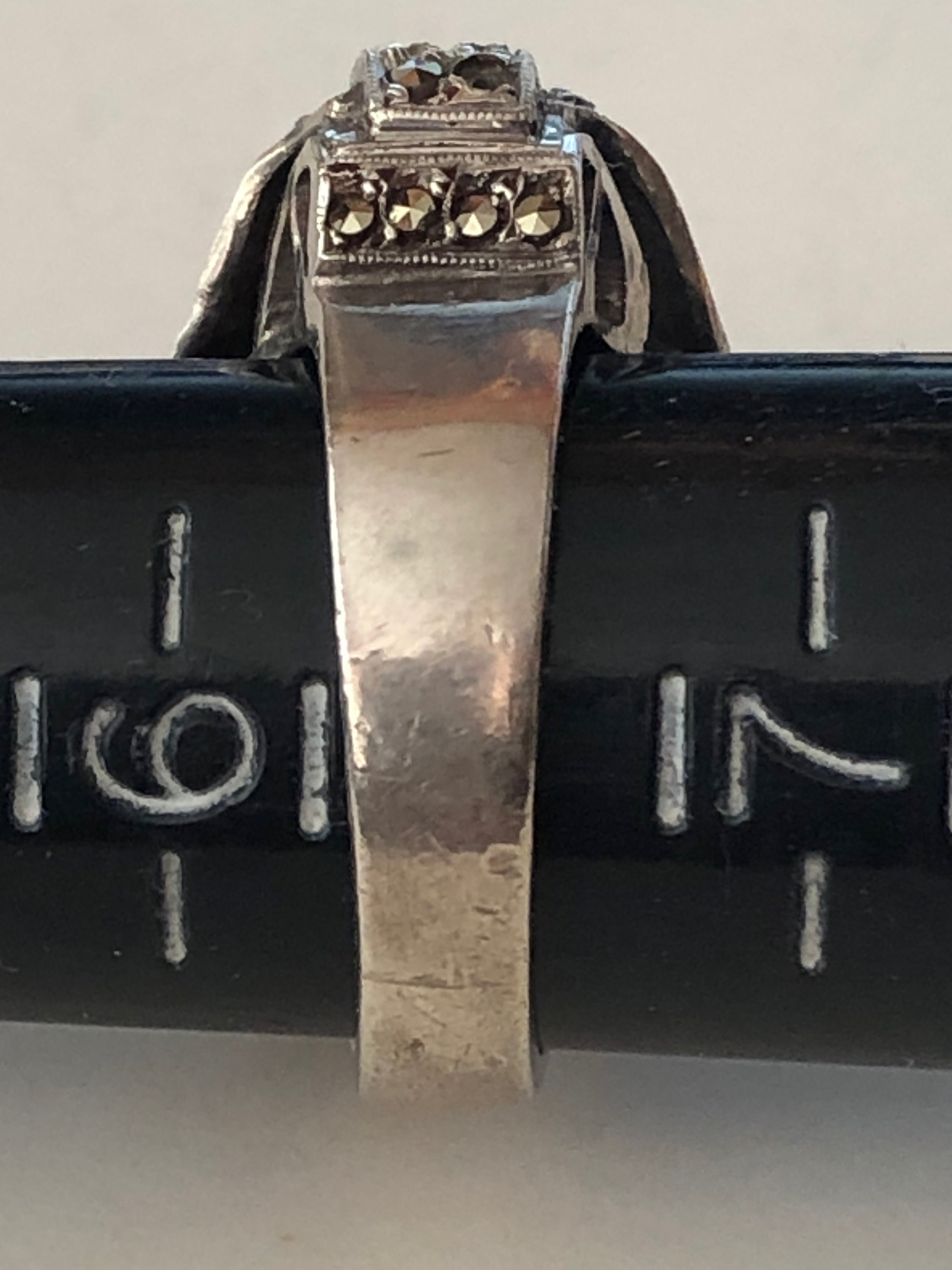 Vintage Silver & MARCASITE Ring European Silver Marked 835 Gorgeous ...