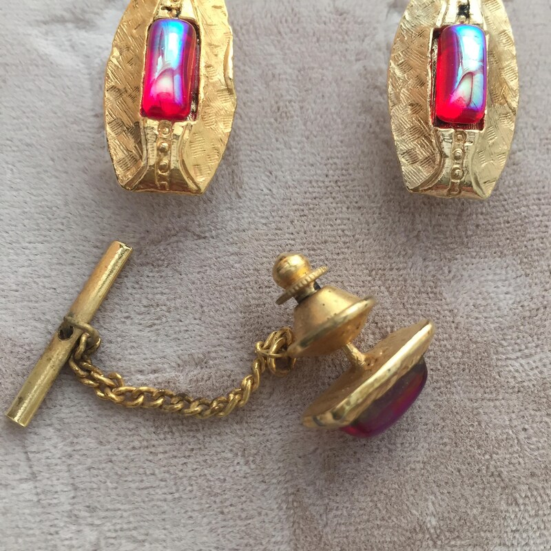 Vintage Cufflink Set - Etsy
