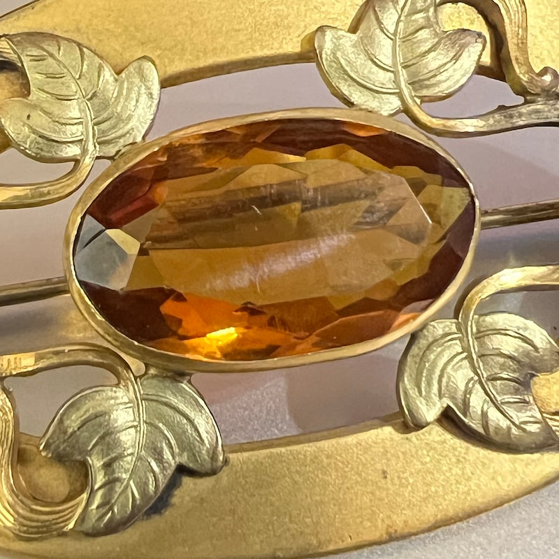 Antique Faceted Glass Pin - Etsy