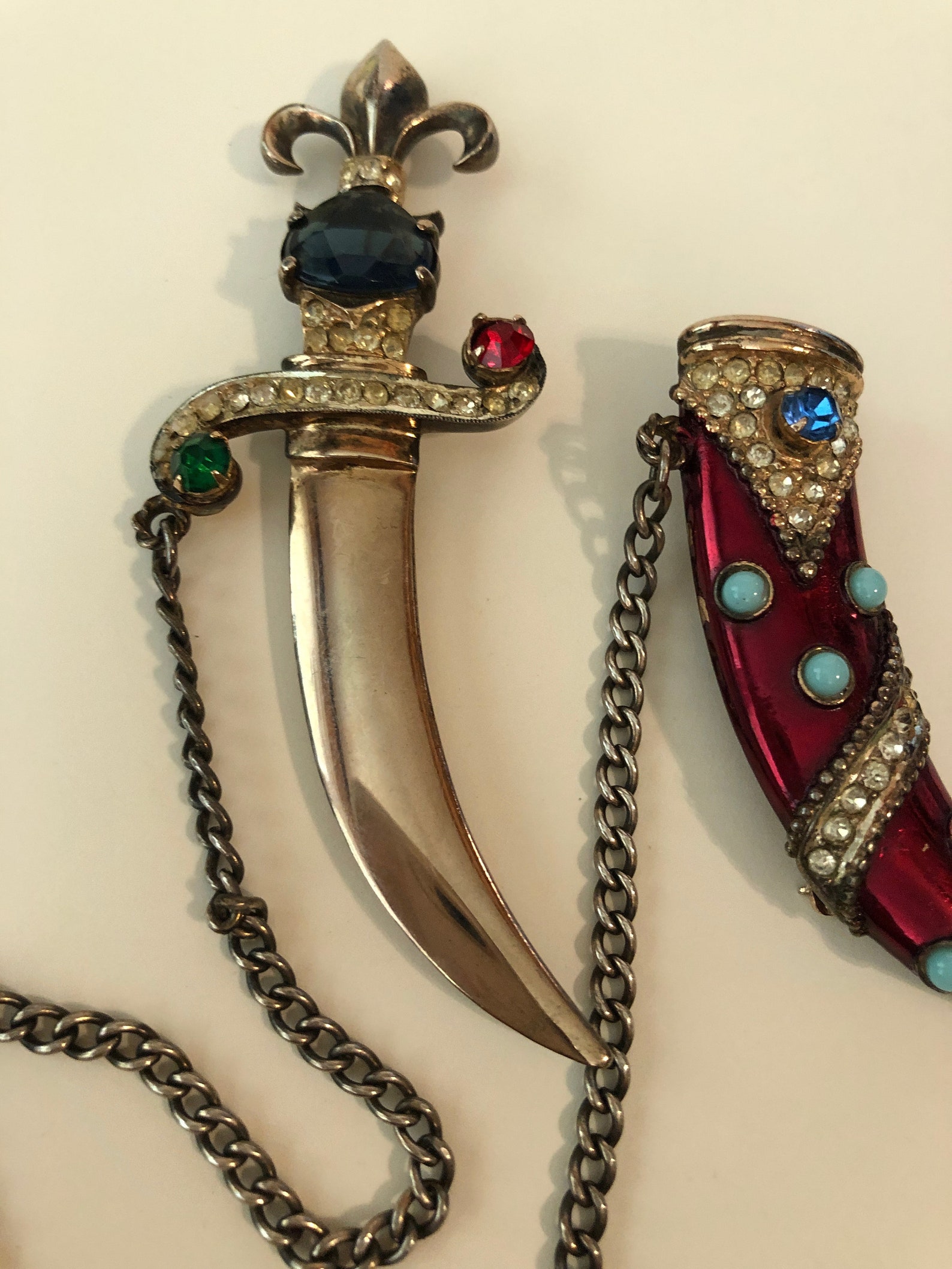 1940s Vintage DAGGER & SHEATH Brooch in STERLING Urie Mandle - Etsy