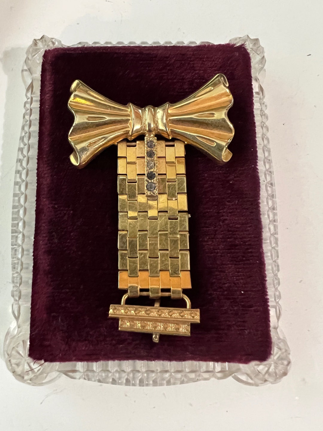 1940s Vintage GOLD Filled WATCH Pin 1/20 12K Gold Filled Brooch to Hang ...