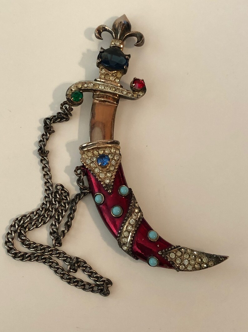 1940s Vintage DAGGER & SHEATH Brooch in STERLING Urie Mandle - Etsy