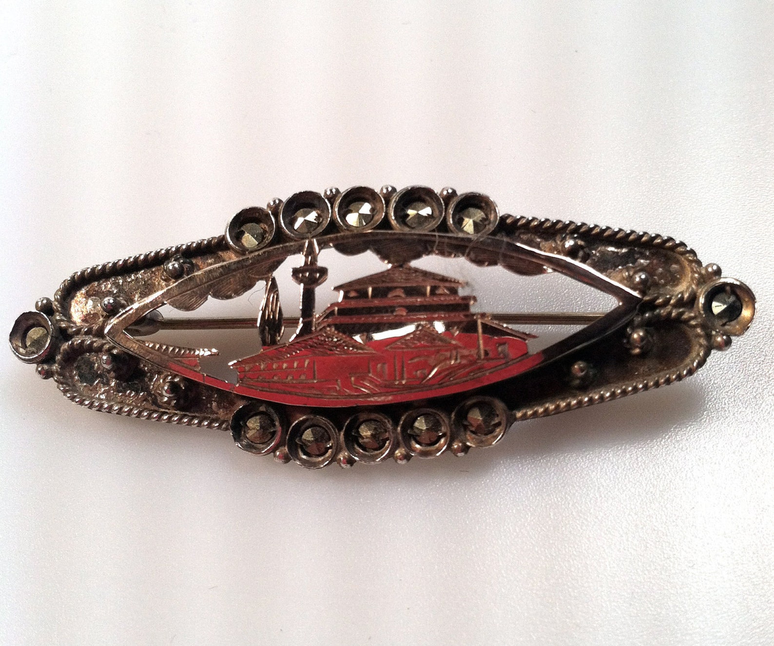 VICTORIAN Bar Pin Victorian Brooch Cutwork Design Estate - Etsy