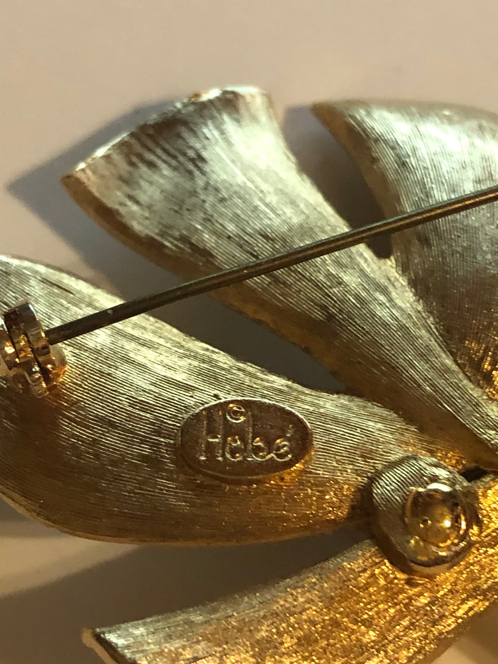 1960s Vintage HOBE Stylized FLOWER BROOCH Brushed Silvertone | Etsy