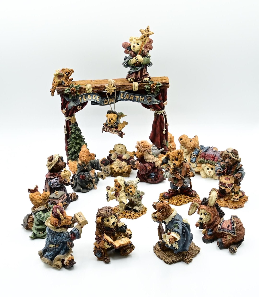 Vintage Boyd's Bear & Friends the Bearstone Collection - the Nativity ...