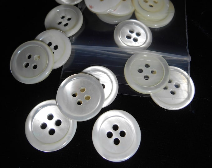 New 75 Vintage White Troca Shell Buttons, 3/4, 4-hole, Gorgeous - Etsy