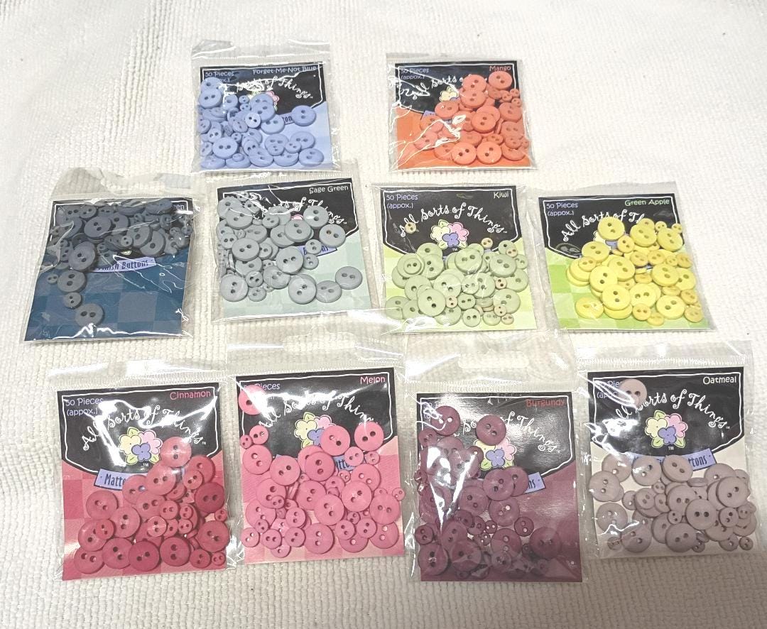 Three Sizes, 50 Pcs in One Packet, 10 Colors - Etsy