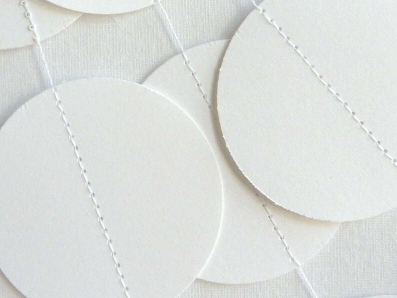 Wedding Garland White Paper Circle Garland Paper Garland - Etsy