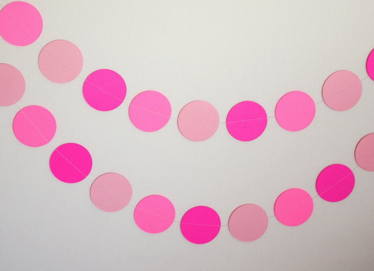PINK Birthday Party Decorations Pink Paper Garland - Etsy