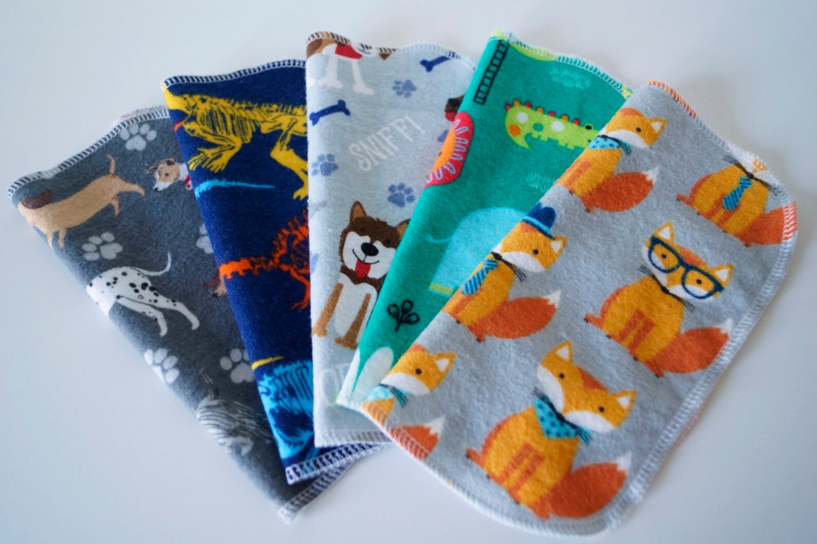 Assorted Kid's Napkins Set of 15 Toddler Cotton Flannel - Etsy