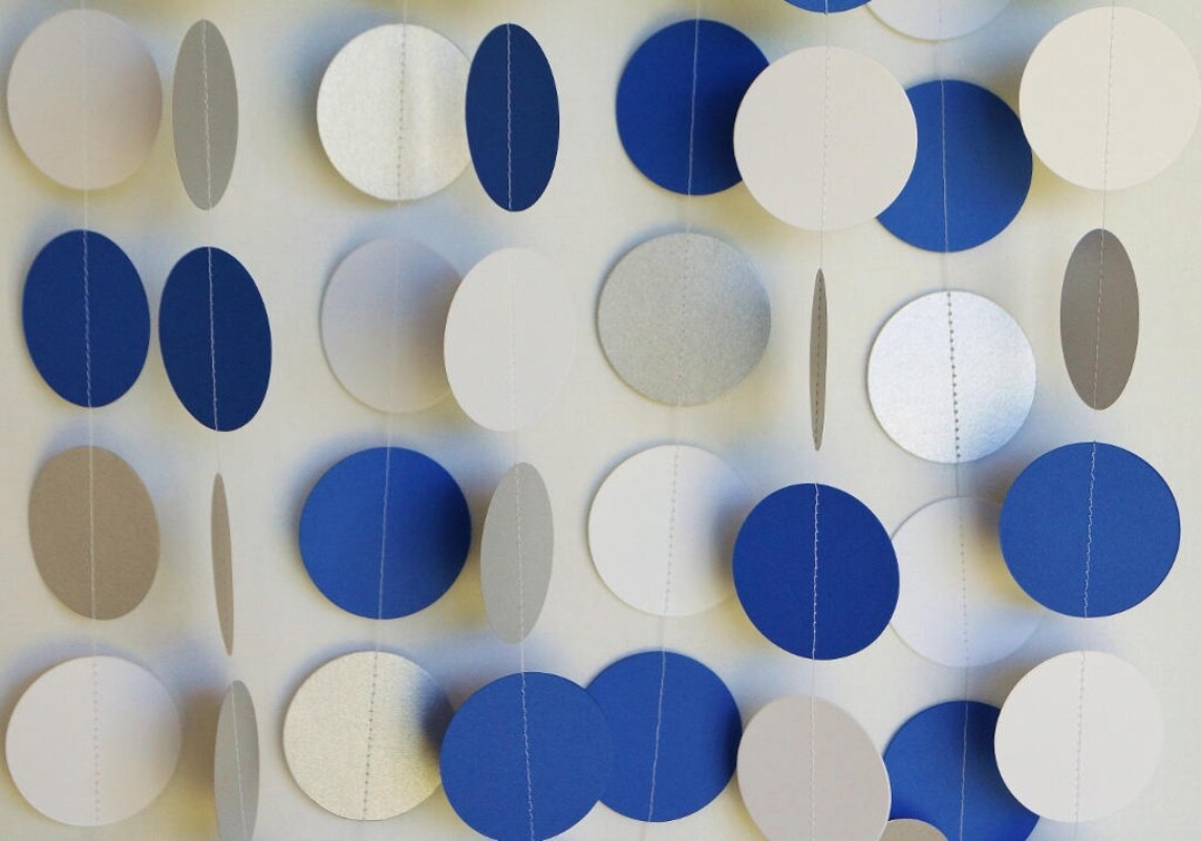 Royal Blue, Silver & White Graduation Decoration, Blue/silver Wedding ...