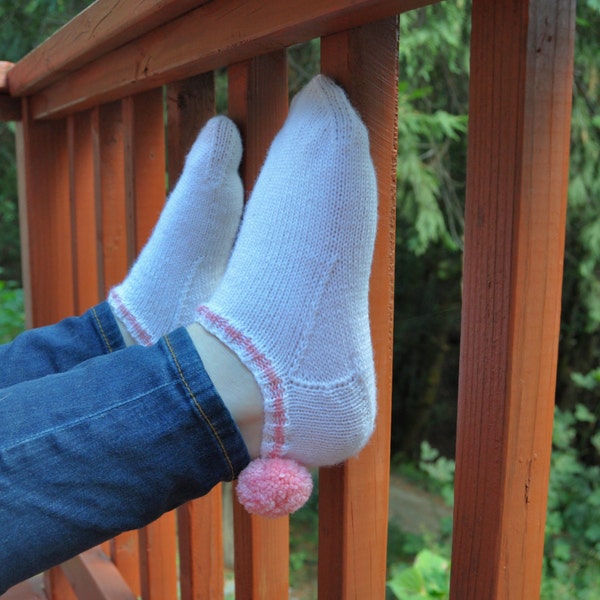 Pom Pom Socks - Etsy