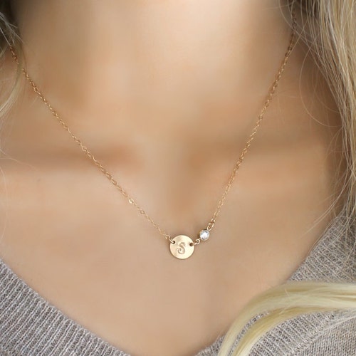Personalized 14k Gold Filled Necklace With Custom Stamped - Etsy