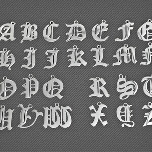 Men Initial Necklace, Stainless Steel, Waterproof, Personalized Silver ...