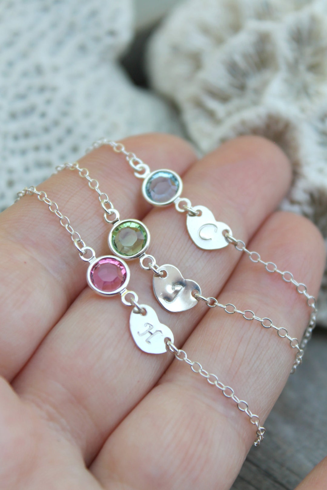 Child Necklace, Little Girl Necklace, Sterling Silver Personalized ...