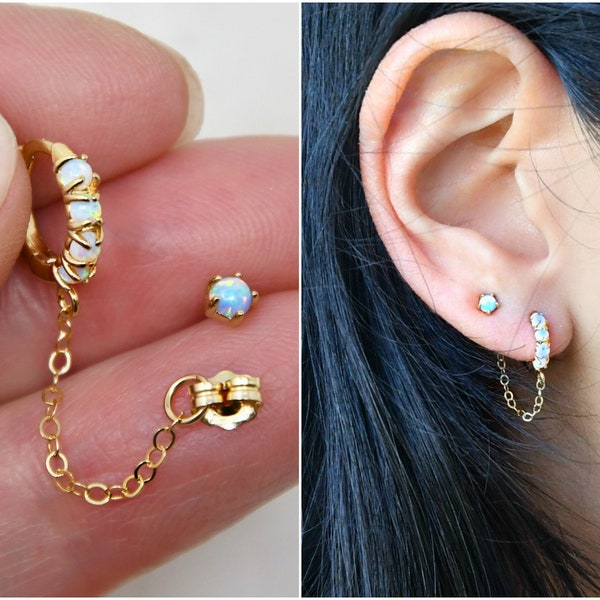 Connected Earrings - Etsy