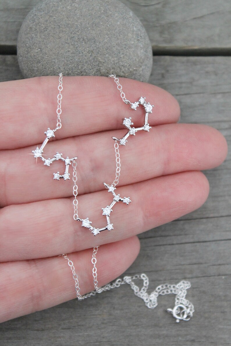 Multiple Constellations Zodiac Necklace, 2 3 4 5 6 Pendants, Cubic ...