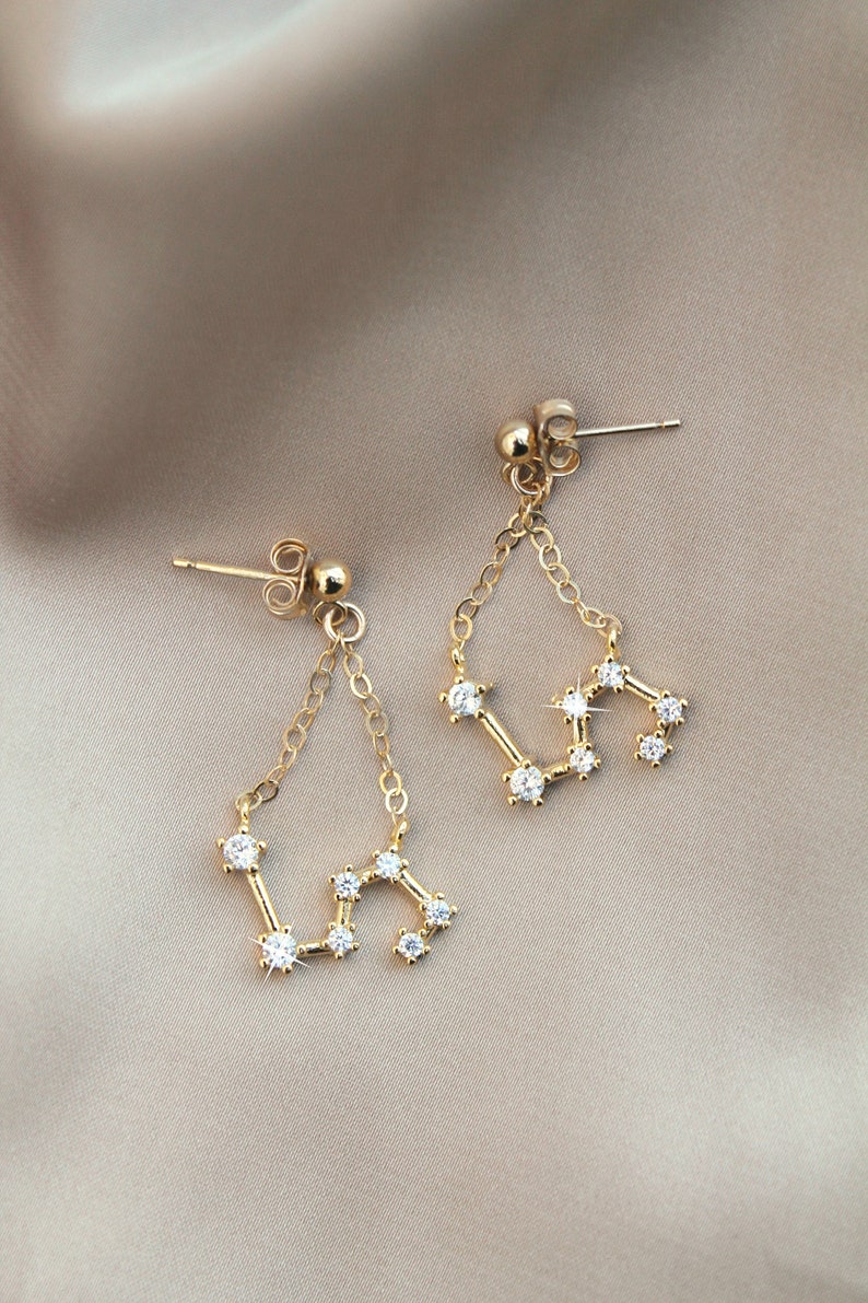 Celestial Constellation Earrings Cubic Zirconia Diamonds Cz - Etsy